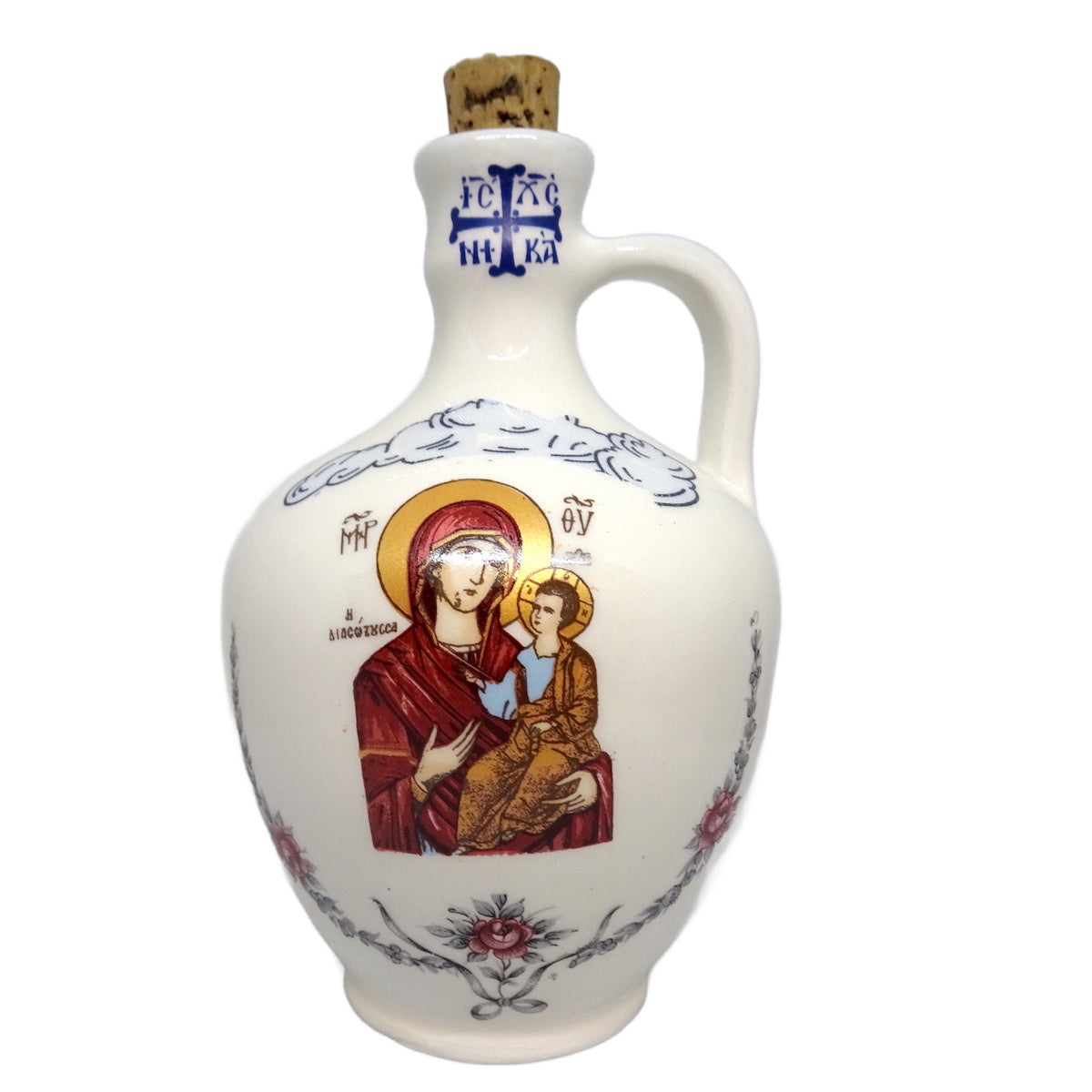 Greek Orthodox Ceramic Holy Water Container – anastasisgiftshop.com