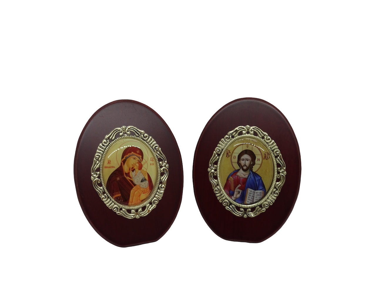 Greek Orthodox Matching Icon Gift Set with the image of Jesus Christ a ...